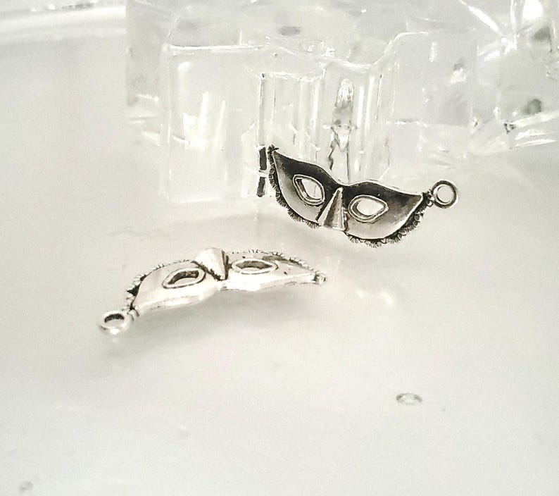 10 Pc Mardi Gras Mask Charms, Zinc Alloy Pendants, Costume Party ...