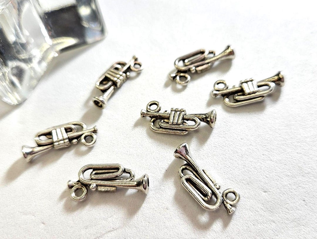 BULK 20 Pc Lots 3D Trumpet Charm, Band Charm, Musical Charm, Music ...