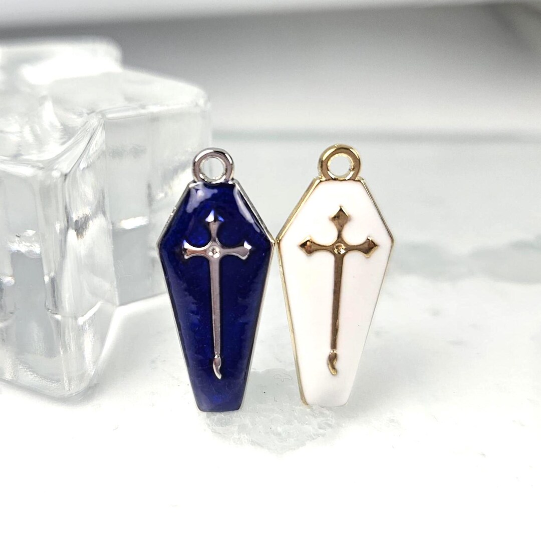 White, Blue Vampire Coffin Charms, Dracula, Twilight, Charms/pendants ...