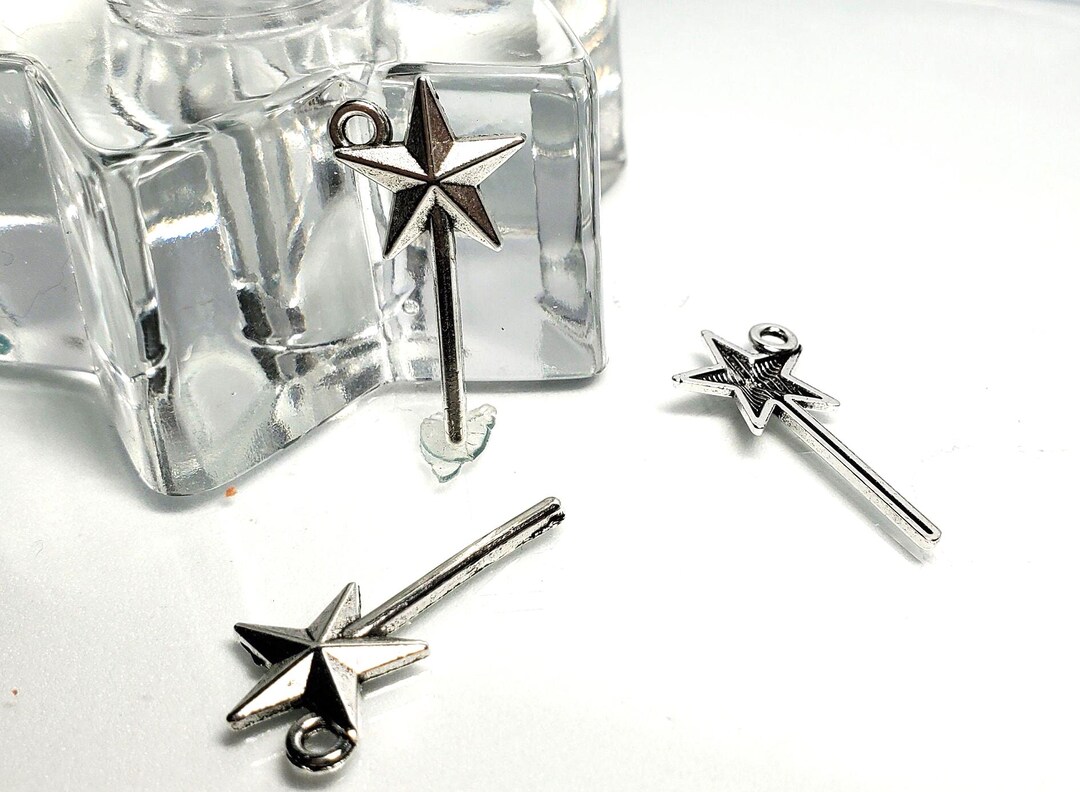 BULK 20 Pc Lots Fairy Godmother Wand Charm, Sorcerer Charm, Fairy Wand ...