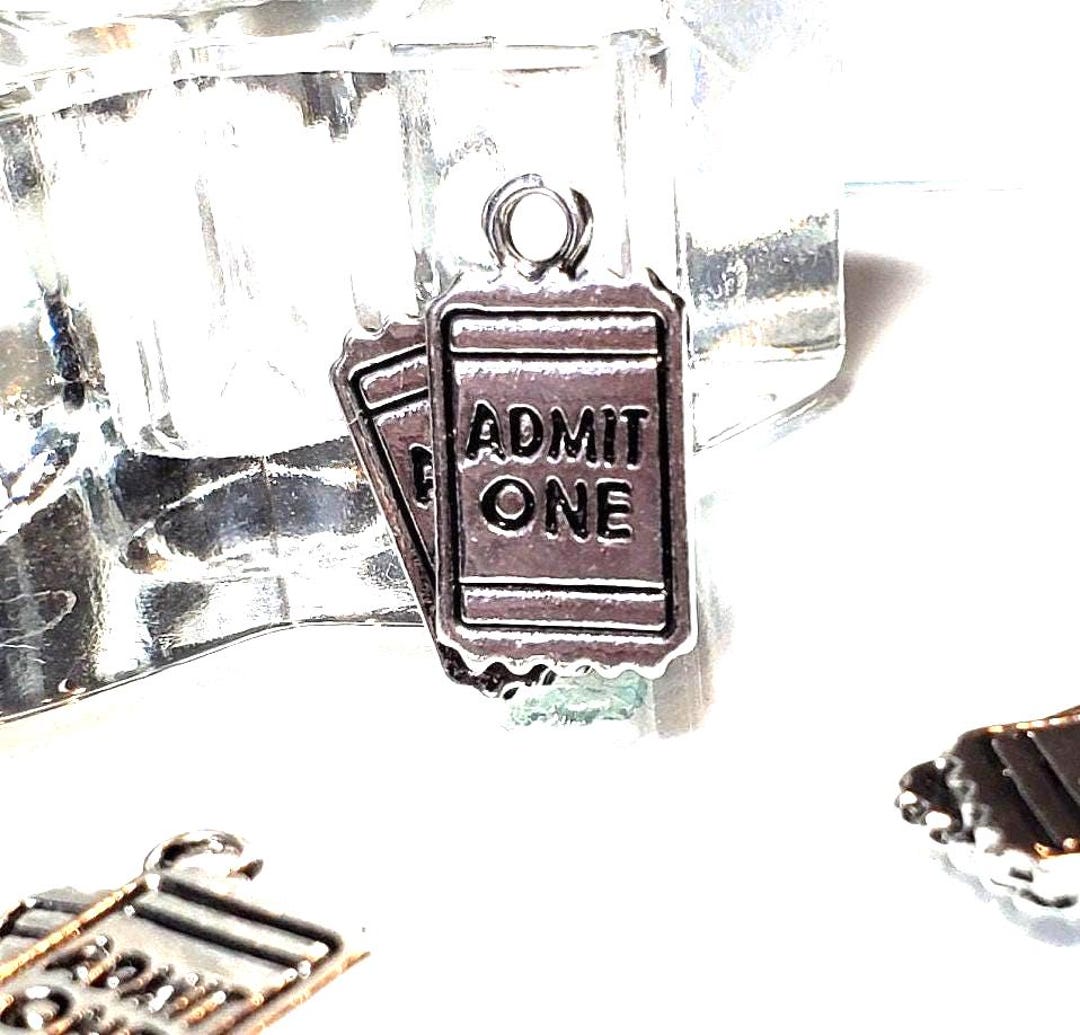 Admit One/two Ticket Charm - Movie Ticket/ Concert Ticket/ Sports ...