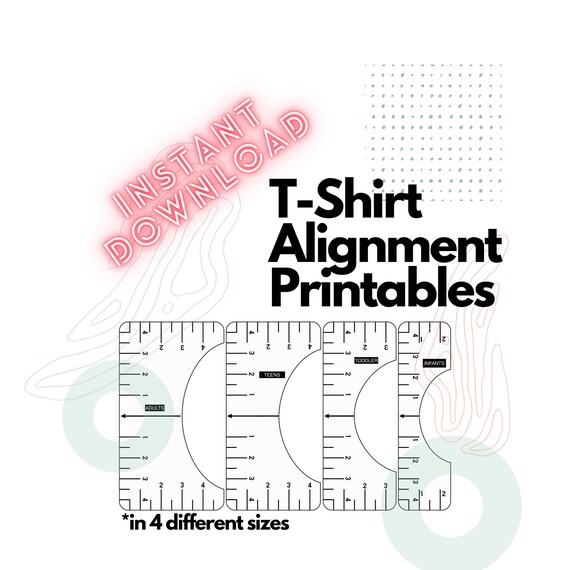T-shirt Alignment Tool Printable Tshirt Alignment T-shirt | Etsy