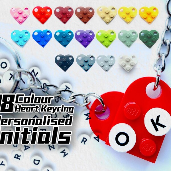 Lego® Heart Keychain - Etsy UK