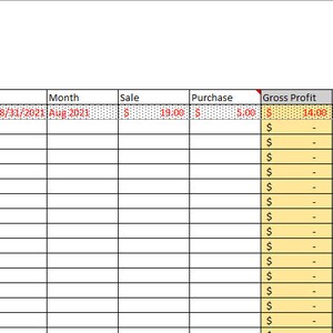 Fast Tracker Sales Excel Spreadsheet Template Inventory - Etsy