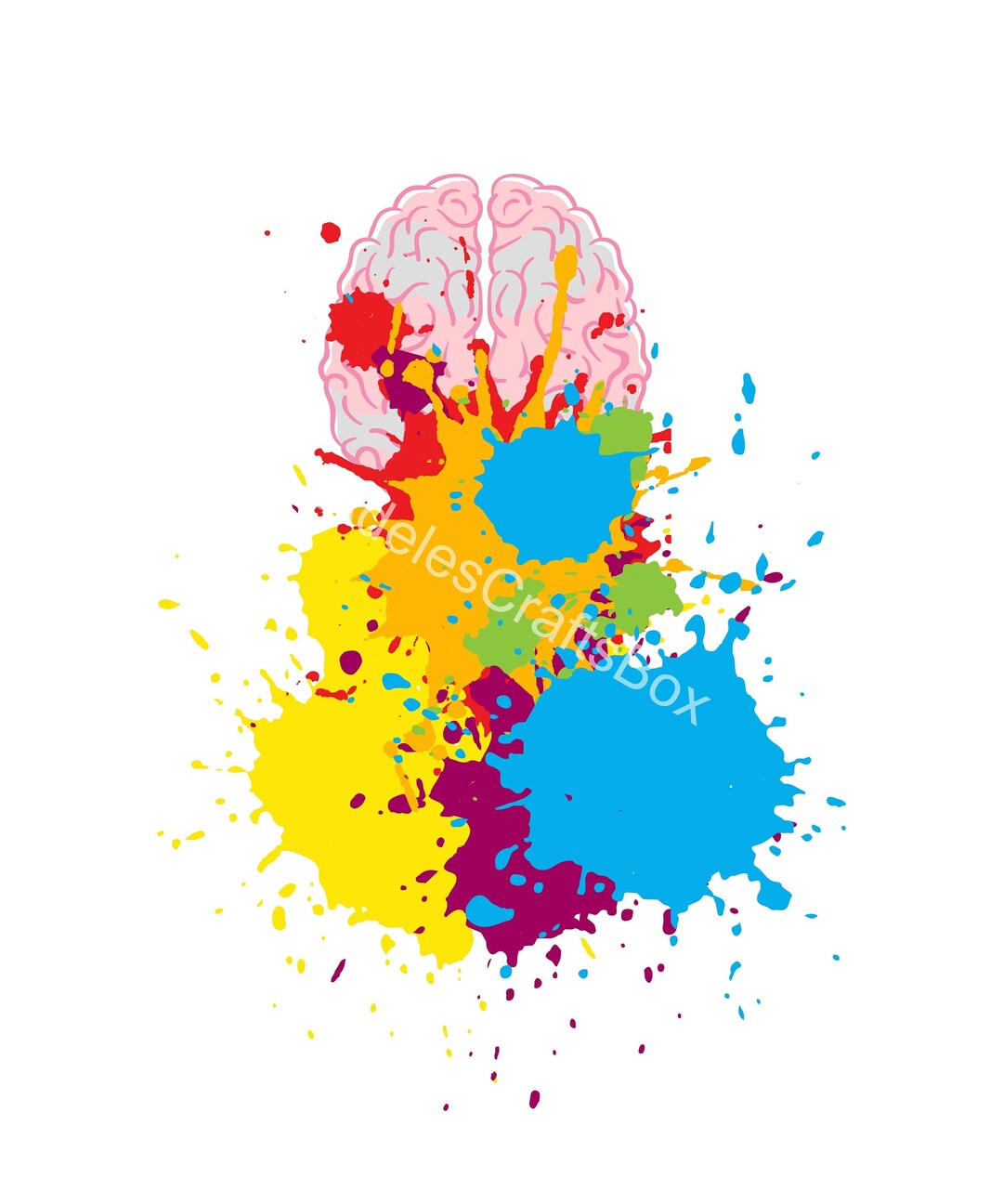 Color Brain PNG, Home Sign, Mind Blowing, Colorful, Png, Scanncut ...