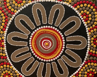 Aboriginal Art Canvas | Etsy