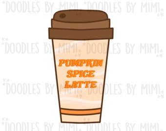 Pumpkin Spice Latte Clip Art Set - Instant Download - Cute Cartoon ...