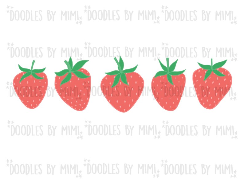 Strawberry Digital Clip Art Bundle - Etsy