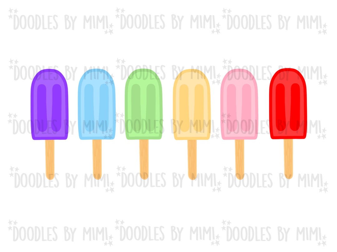 Colorful Summer Popsicles Digital Clip Art Set - Instant Download - Etsy