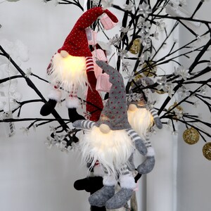 Christmas Gnomes Holiday LED Lighted Tree Ornaments - Etsy