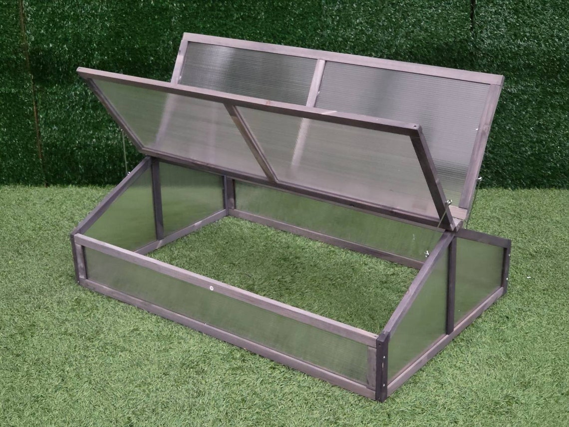 Wood Cold Frame Greenhouse Indoor Outdoor Raised Planter Box | Etsy