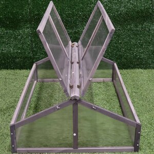 Wood Cold Frame Greenhouse Indoor Outdoor Raised Planter Box Protection ...