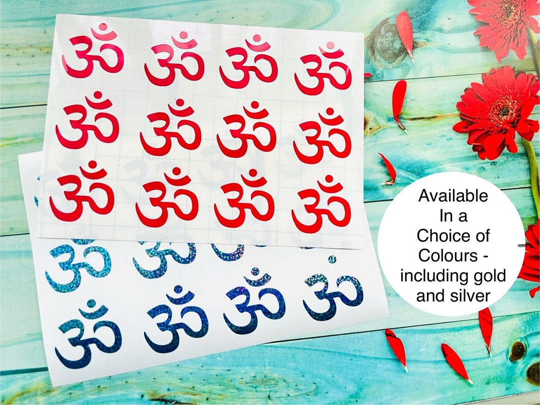 Om Vinyl Decal Sticker Sheet, 12 Stickers for Notebooks, Gift Boxes ...