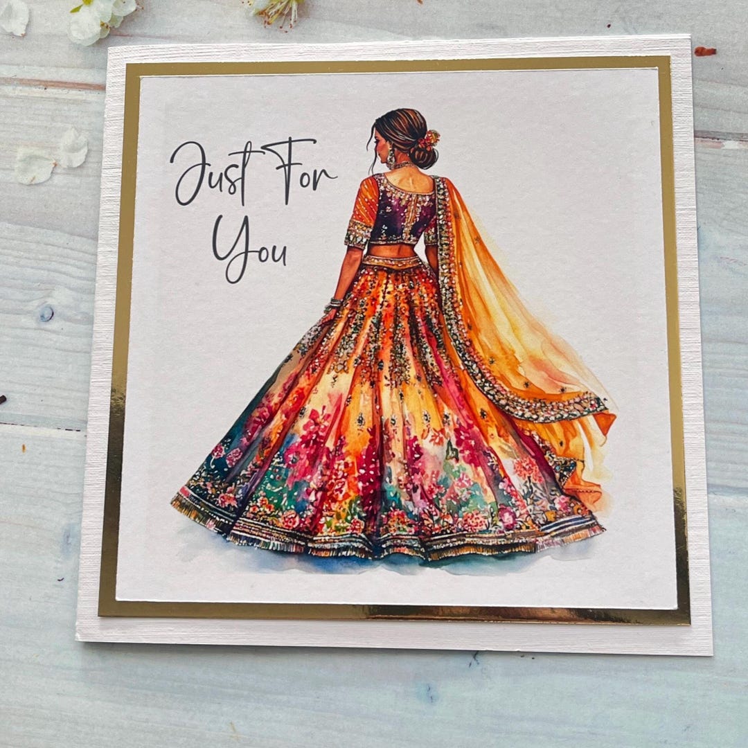 Indian Woman Card, Indian Occasion Card, Indian Bride, Indian ...