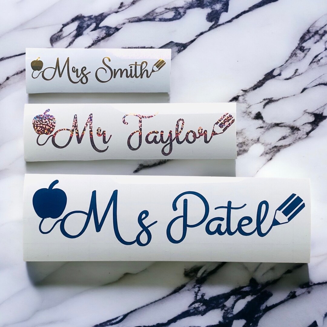 Personalised Teacher Vinyl Decals , Teaching Assistants, Stickers for ...