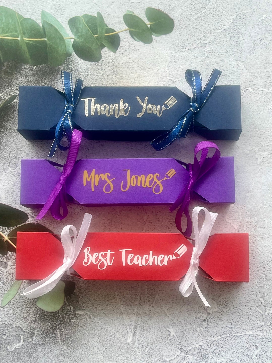 Thank You Teacher Gift, DIY Mini Crackers, Teaching Assistant Gift, End ...