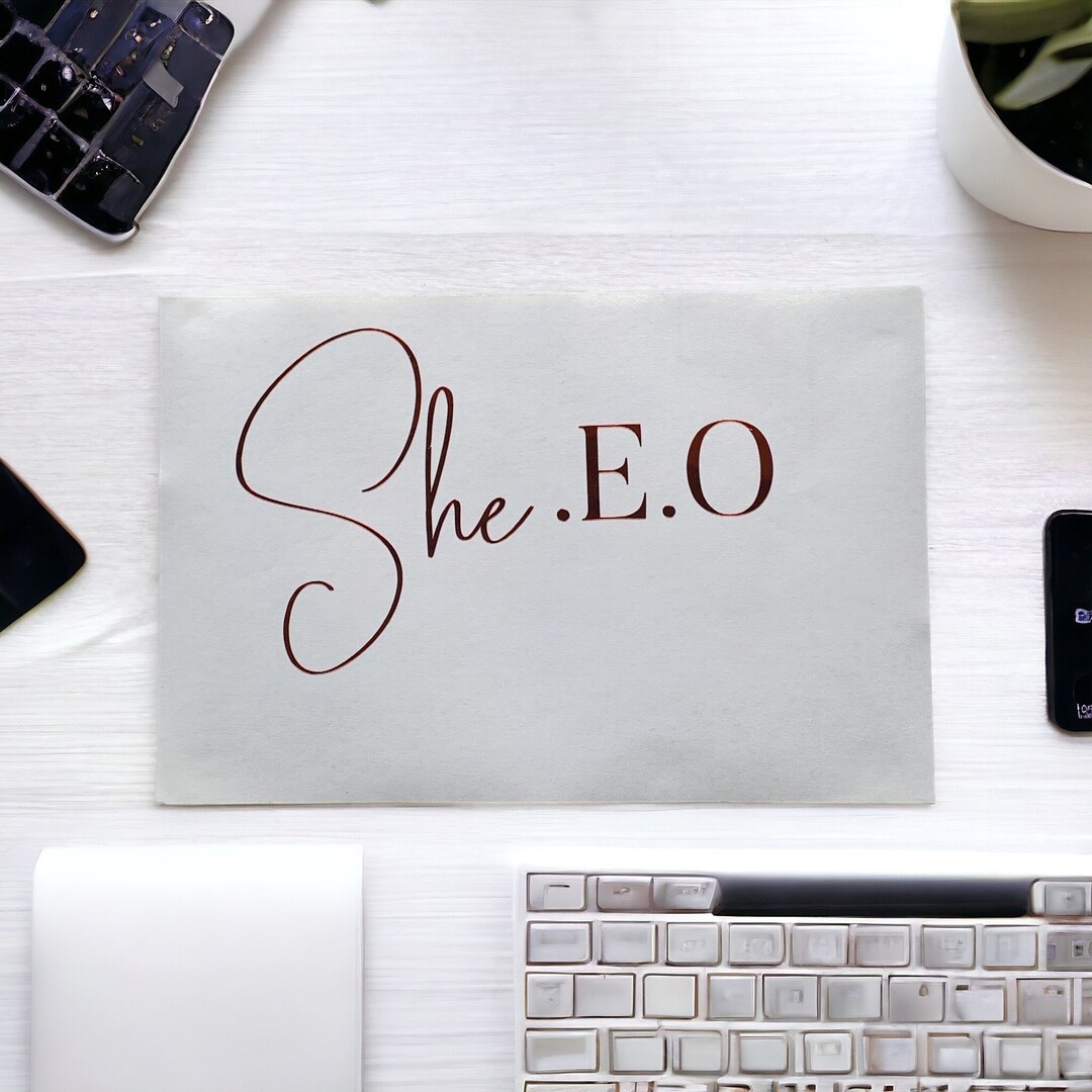 She.eo Vinyl Decal, Female Entrepreneur, Laptop Sticker, Journal ...