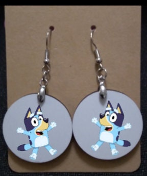 Adorable Bluey Earrings 2 Styles Available - Etsy