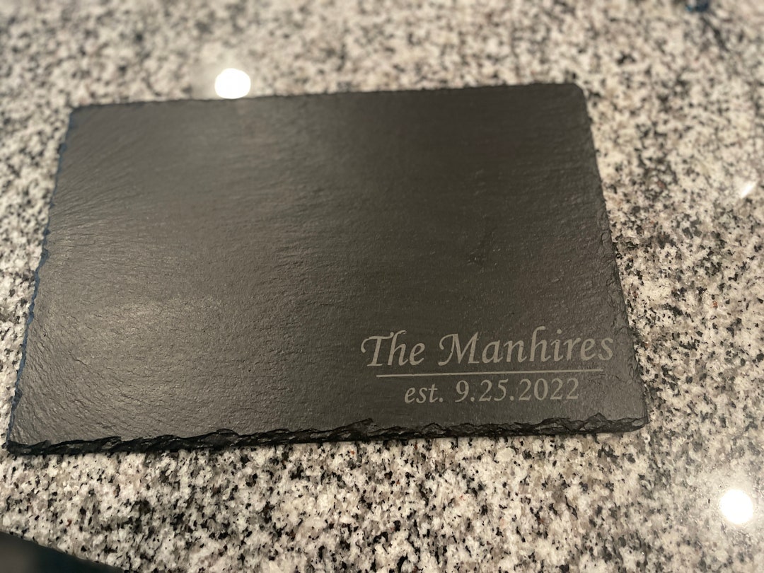 Personalized Engraved Slate Cheeseboard Wedding Gift - Etsy