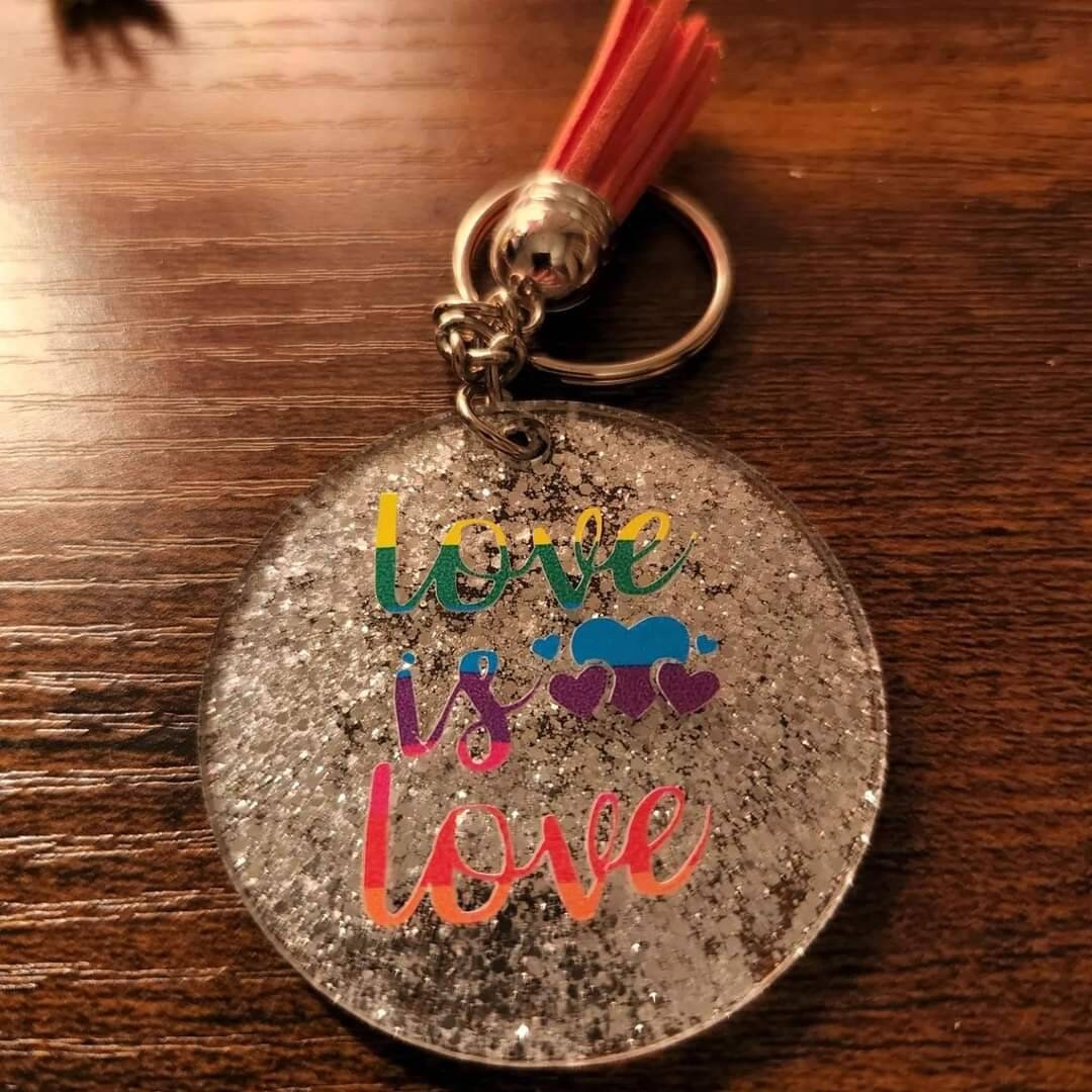 Acrylic Pride Keychain, Pride Month Accessories, Rainbow, Proud ...