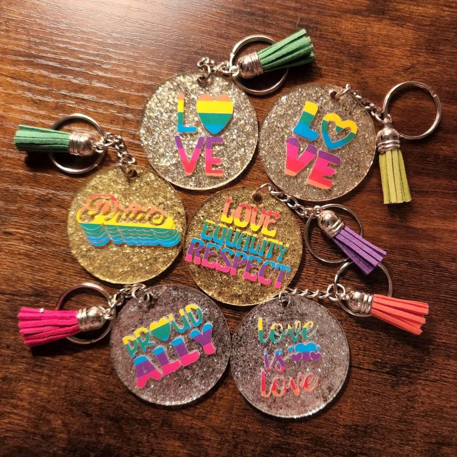 Acrylic Pride Keychain, Pride Month Accessories, Rainbow, Proud ...