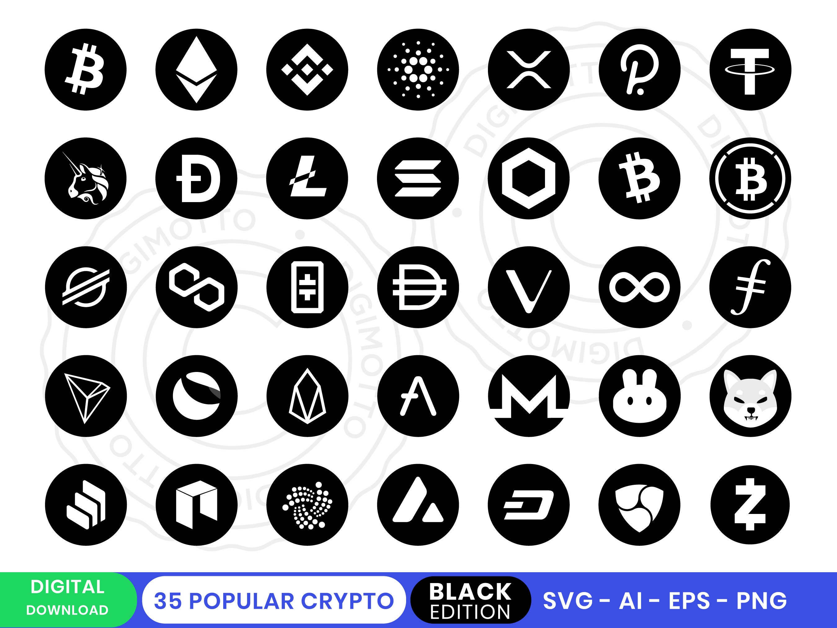 Cryptocurrency Icons, Cryptocurrency Svg, Cryptocurrency Logo, Crypto ...