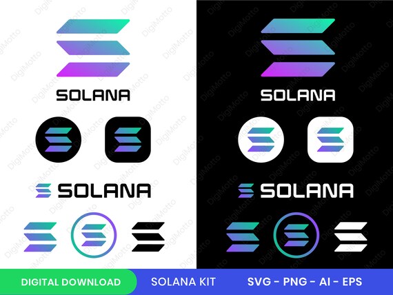 Solana SVG Solana PNG Solana Vector Kit Solana Logo | Etsy Singapore