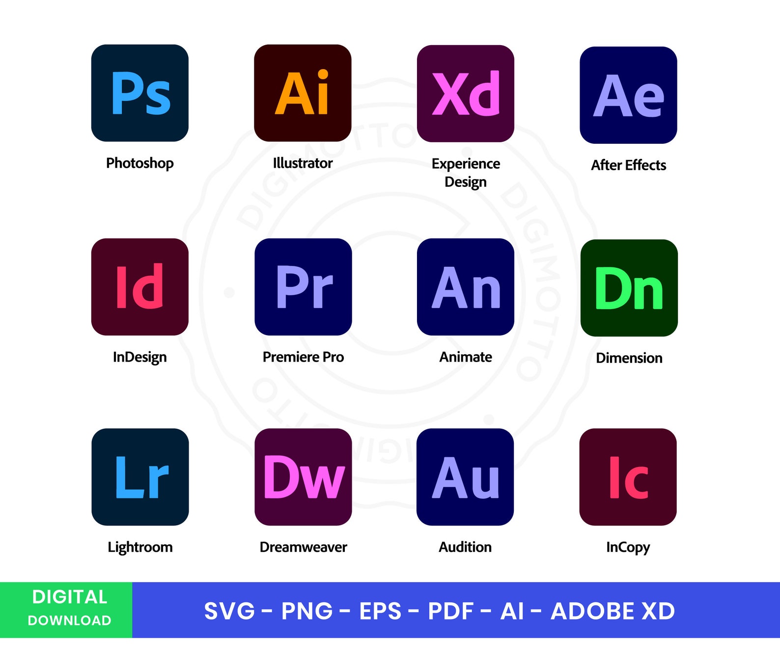 Adobe Icons SVG Adobe Icons PNG Adobe Logos Adobe Products List Adobe ...