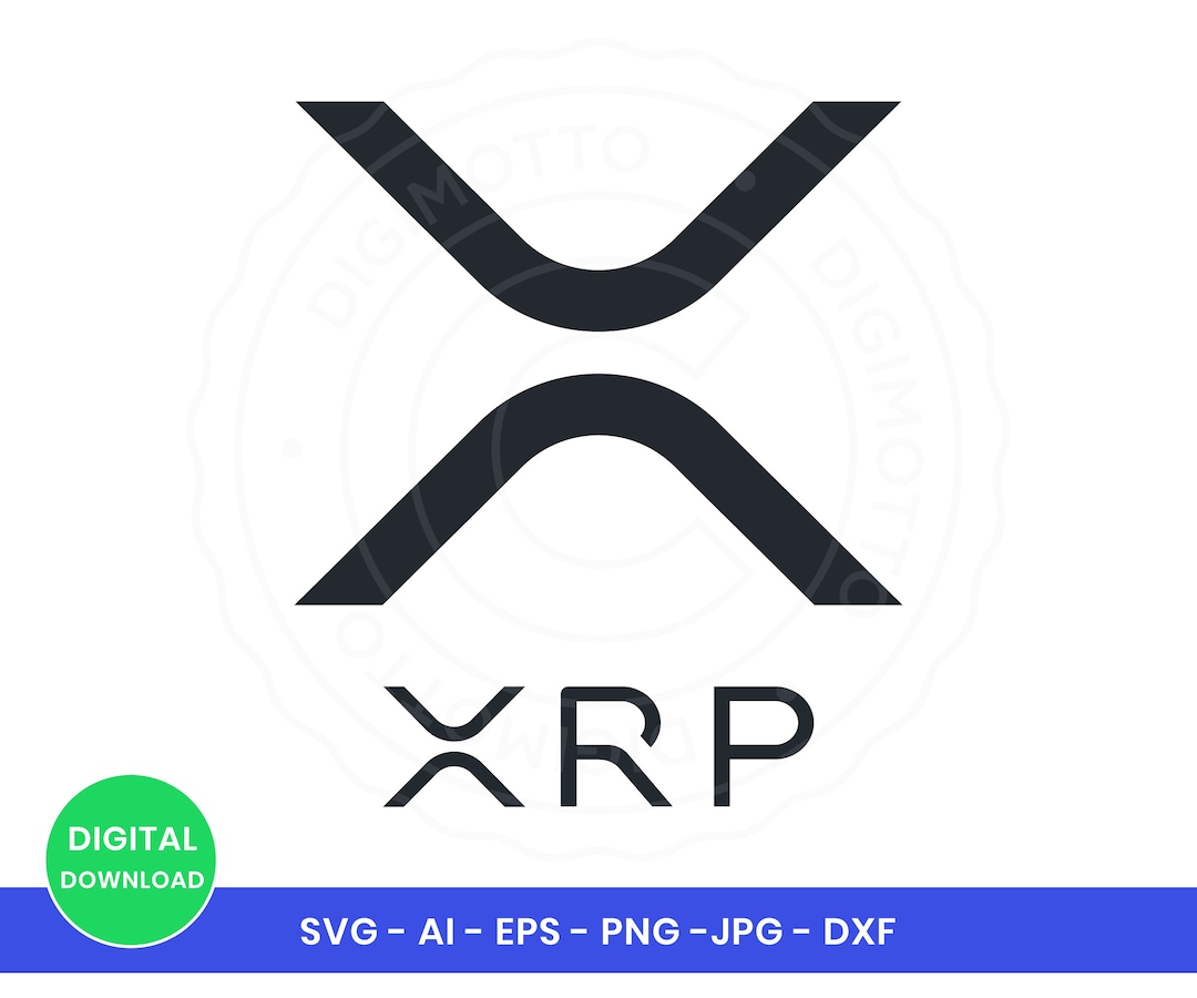 XRP Svg, XRP Transparent Png, XRP Cricut, Cryptocurrency Svg, Crypto ...