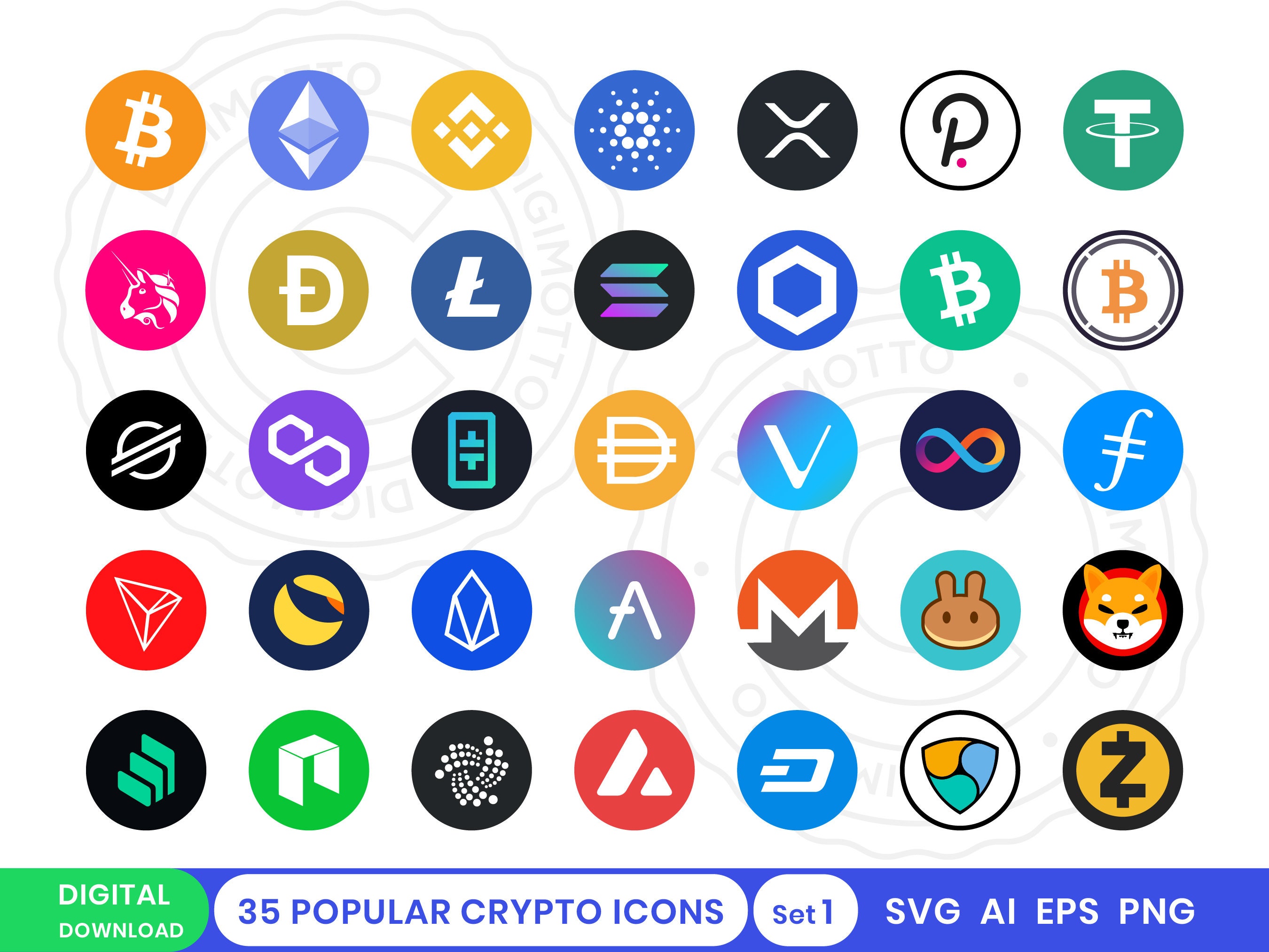 Cryptocurrency Icons, Cryptocurrency Svg, Cryptocurrency Logo, Crypto ...
