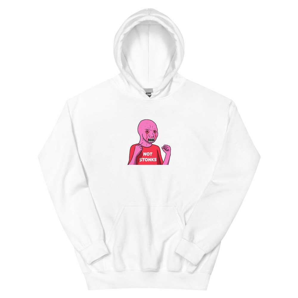 Red Wojak Not Stonks Hoodie Npc Funny - Etsy