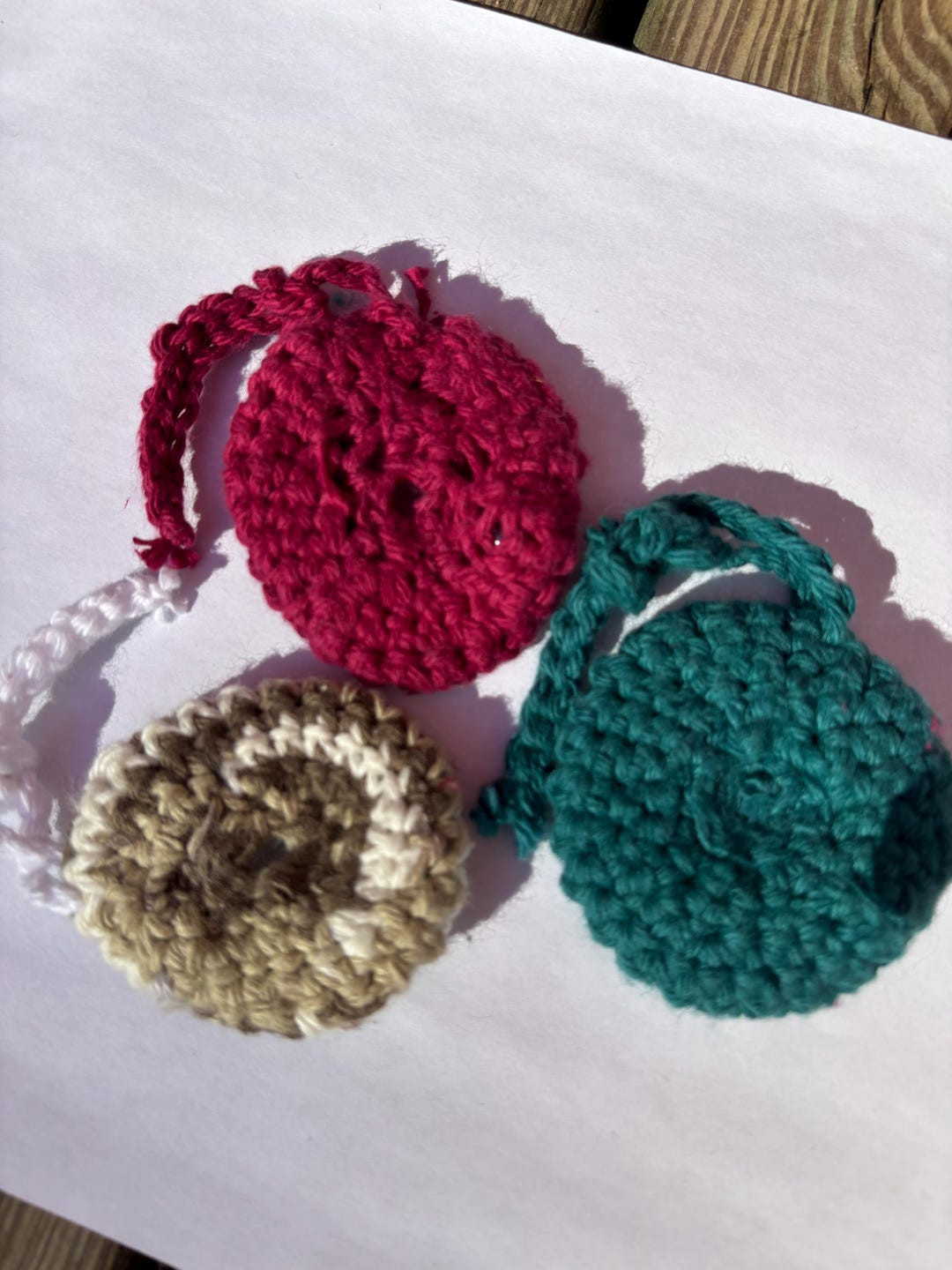 Crochet Fidget Keychains, Marble Pusher Fidget, 3 Different Colors ...