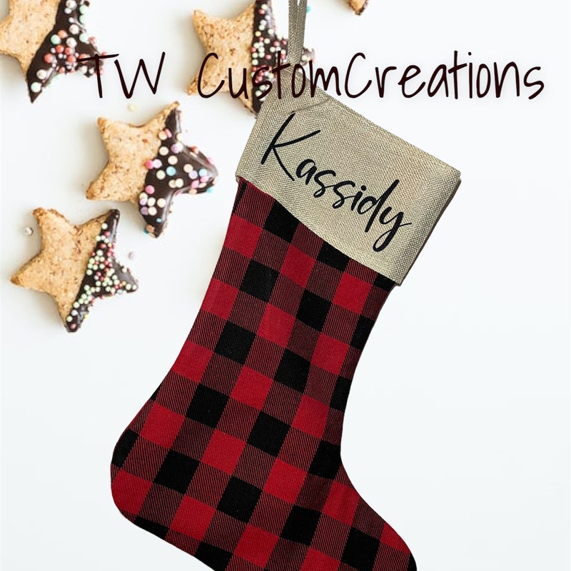 Plaid Stocking - Etsy