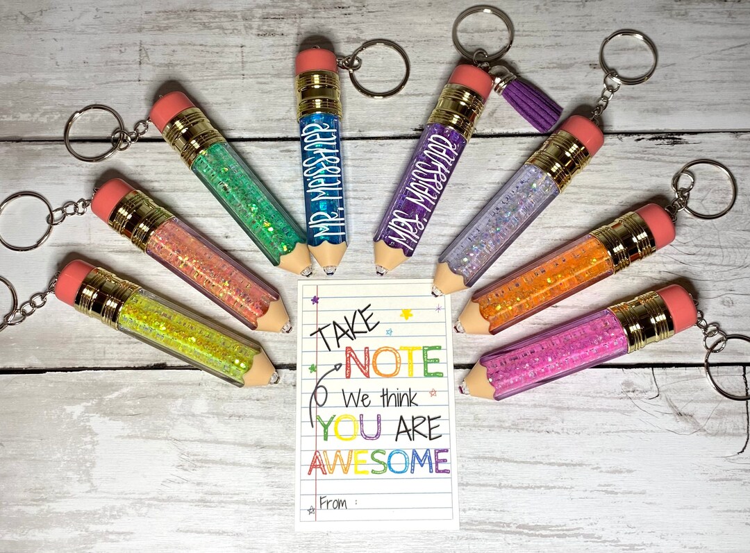 Pencil Keychain, Teacher Pencil Keychain, Teacher Gift - Etsy