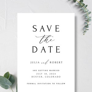 ADELE Save the Date Template With Photo Wedding Save the Date - Etsy