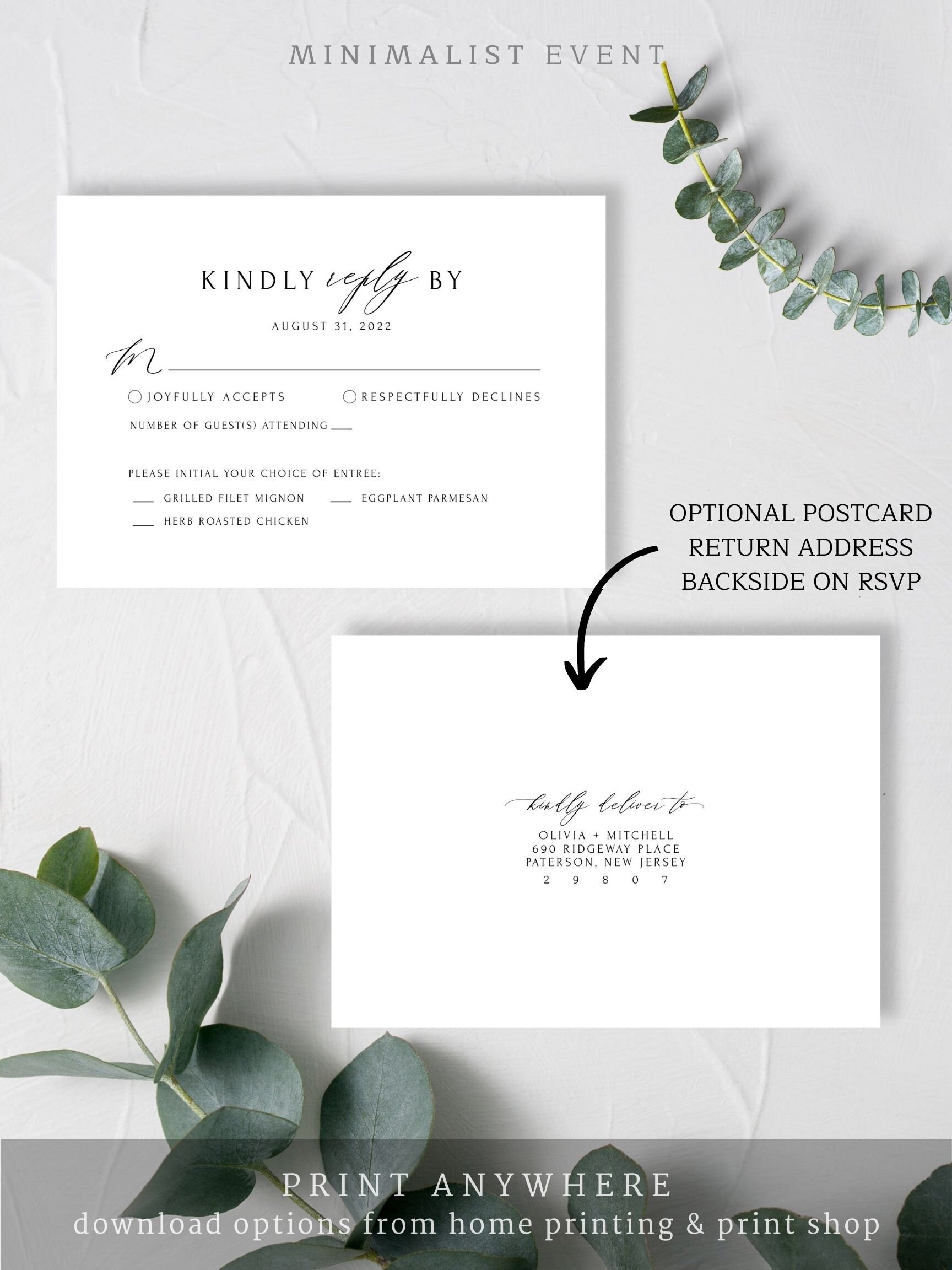 JULES Wedding Invitation Template Download Wedding Invitation | Etsy