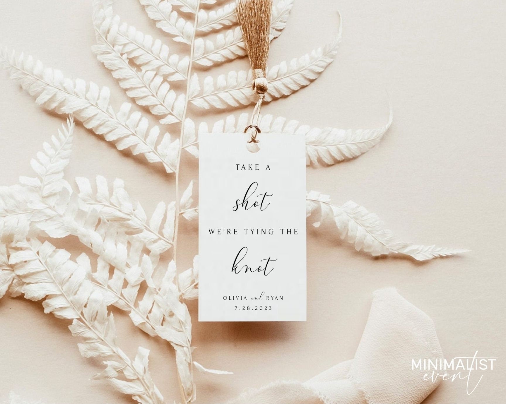 CLARA Take a Shot We're Tying the Knot Tag Template, Take a Shot We ...
