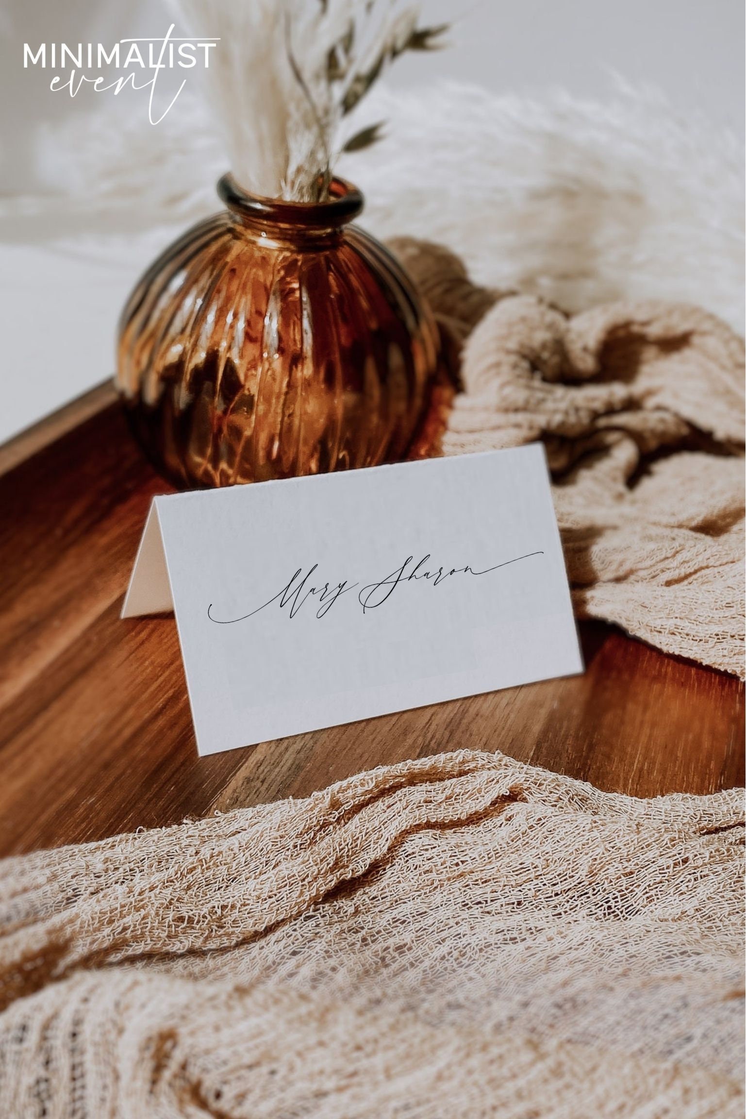 ARIEL Wedding Place Cards, Elegant Name Tags, Wedding Placecards ...