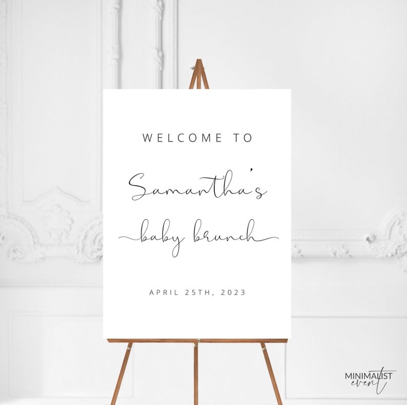 ELSA Baby Shower Welcome Sign Template Baby Brunch Sign - Etsy