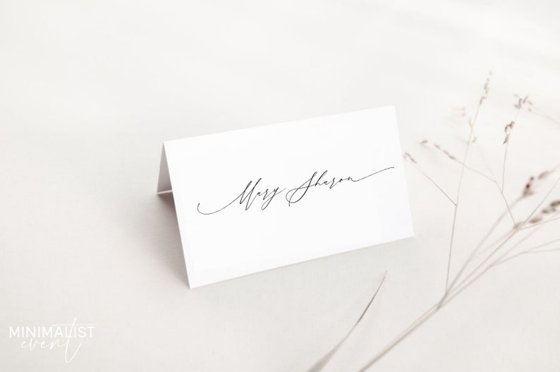 ARIEL Wedding Place Cards, Elegant Name Tags, Wedding Placecards ...