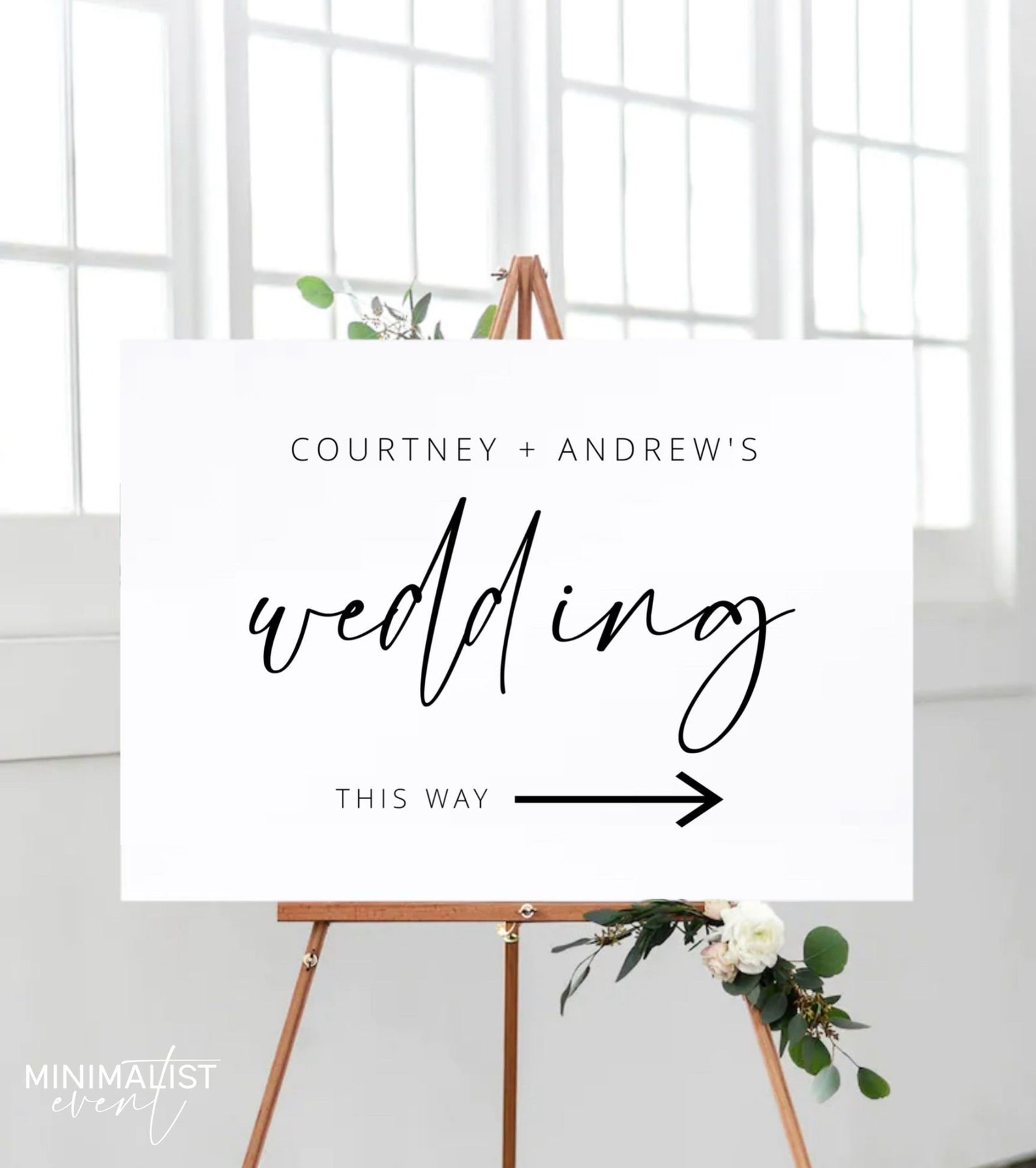 ELLA Wedding This Way Sign Template This Way to the Wedding - Etsy