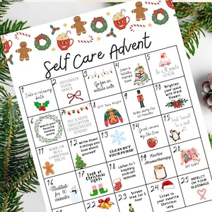 Self Care Advent Calendar, Mindfulness Advent, Self Care Holiday Advent ...