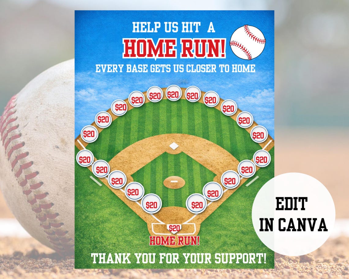 Editable Baseball Fundraiser Template, Fill My Baseball Fundraiser ...