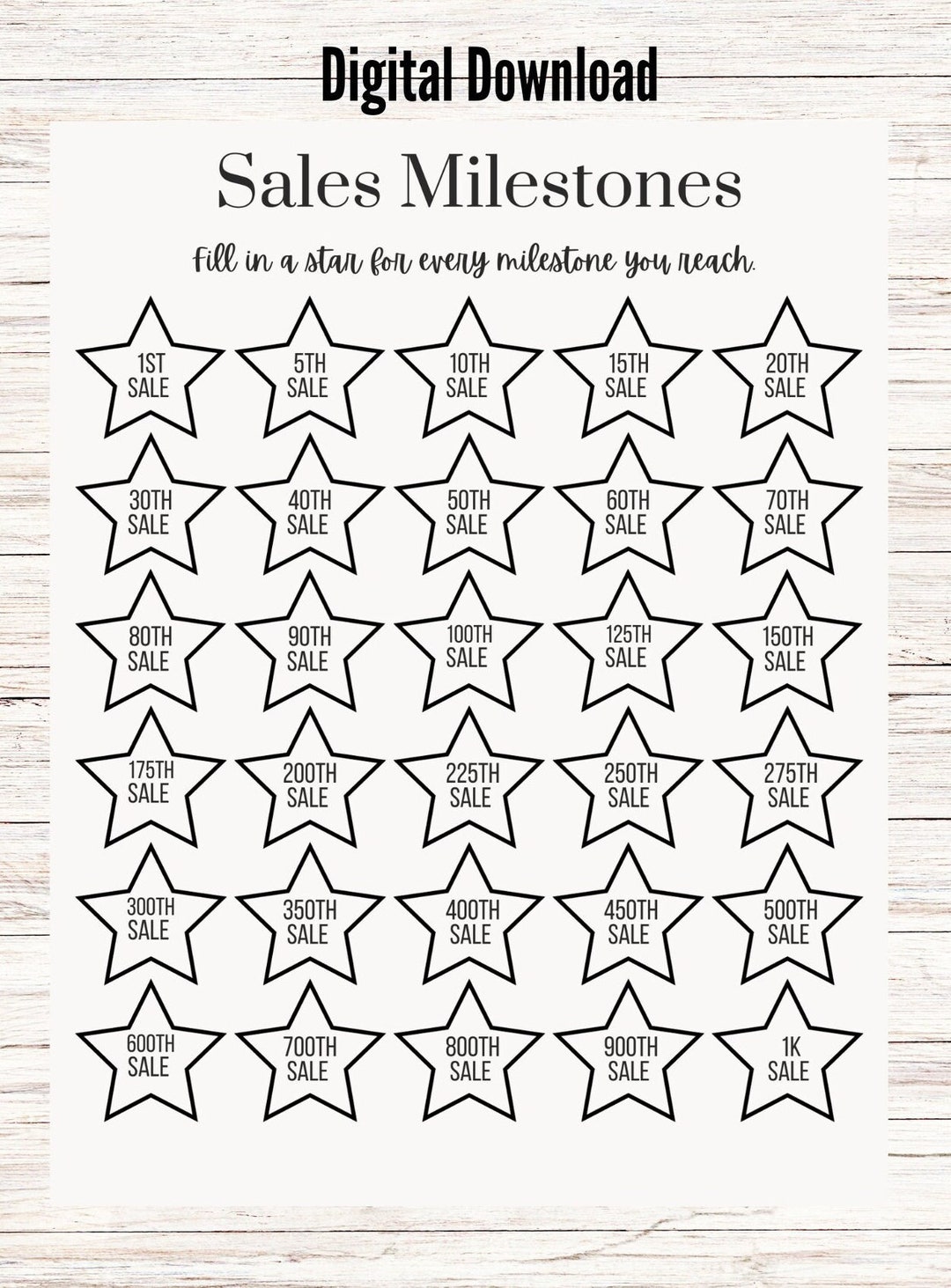 Goal Chart, Sales Tracker for Small Business, Success Tracker, Sales ...