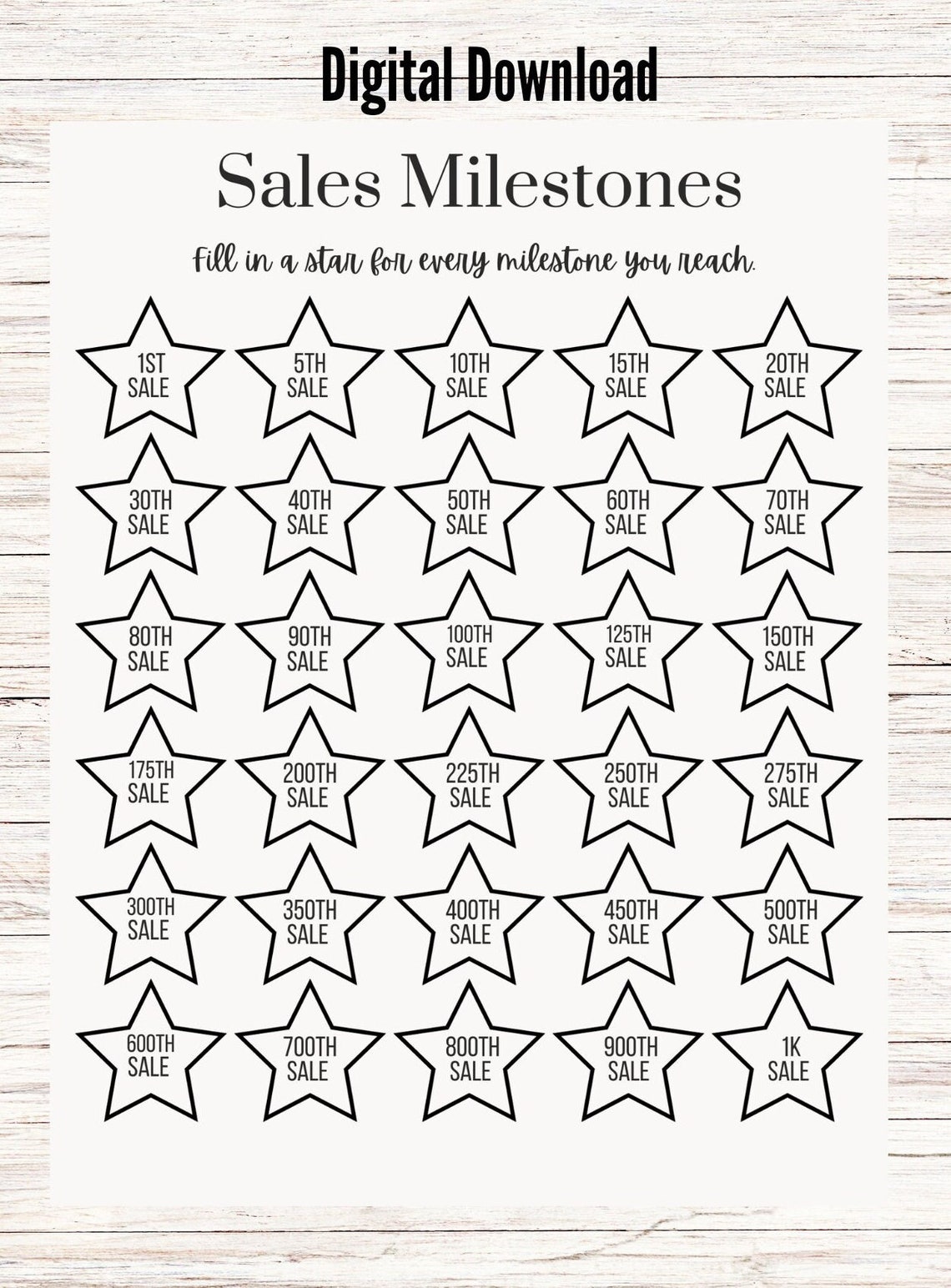 Goal Chart, Sales Tracker for Small Business, Success Tracker, Sales ...