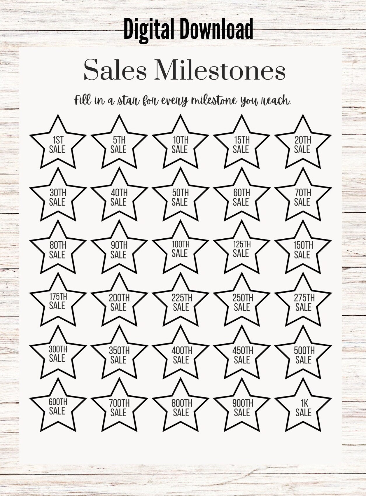 Goal Chart, Sales Tracker for Small Business, Success Tracker, Sales ...