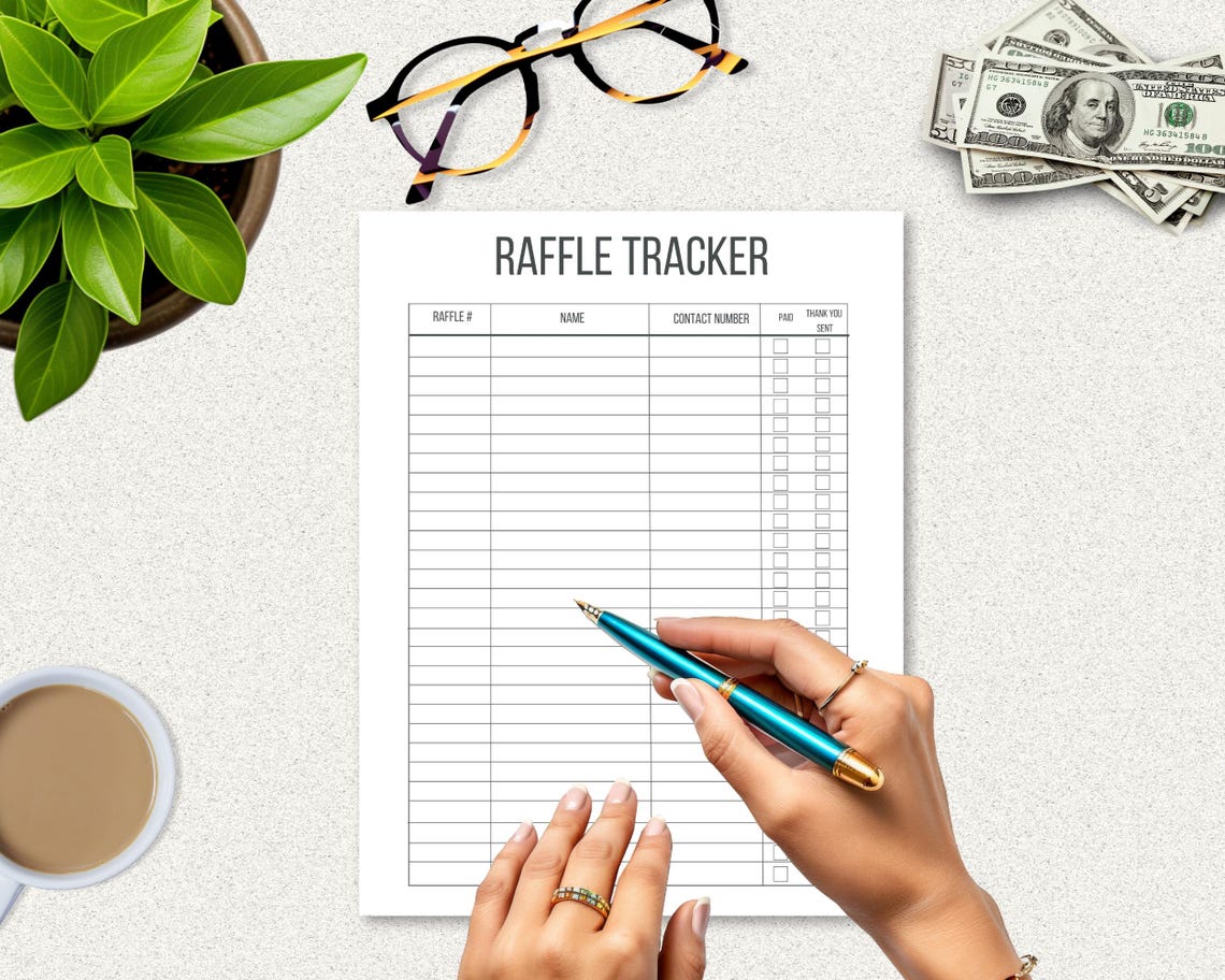 Raffle Tracker Template, Raffle Log, Raffle Ticket Organizer ...