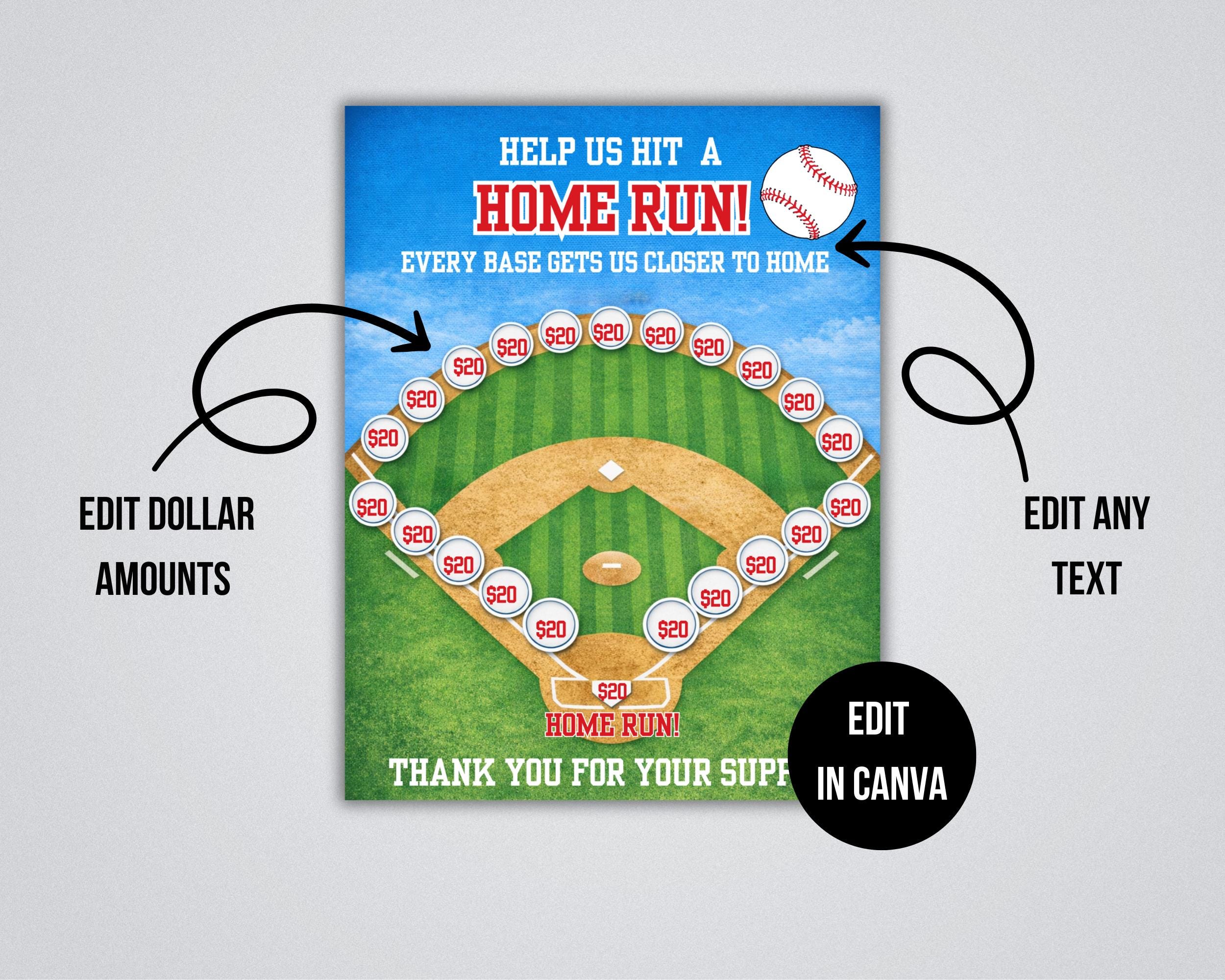 Editable Baseball Fundraiser Template, Fill My Baseball Fundraiser ...