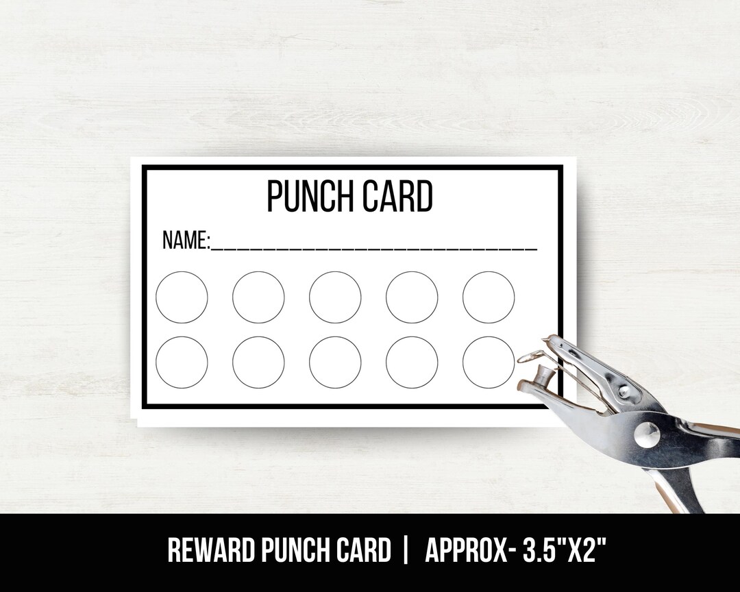 Incentive Punch Card for Kids, Reward Punch Cards for Students, Student ...