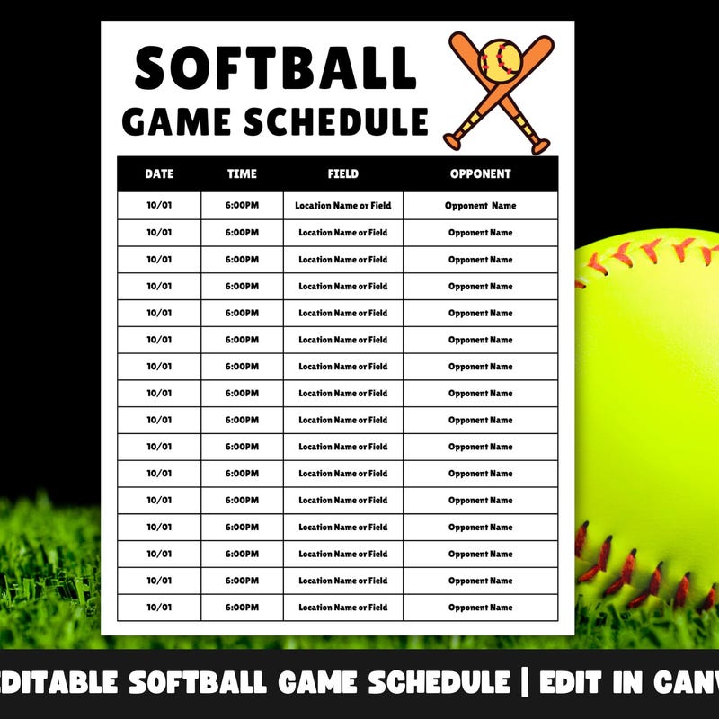 Youth Sports Schedule - Etsy UK